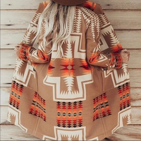 Lena Vie Boutique | Jackets & Coats | Boho Tribal Aztec Luxe Blanket ...